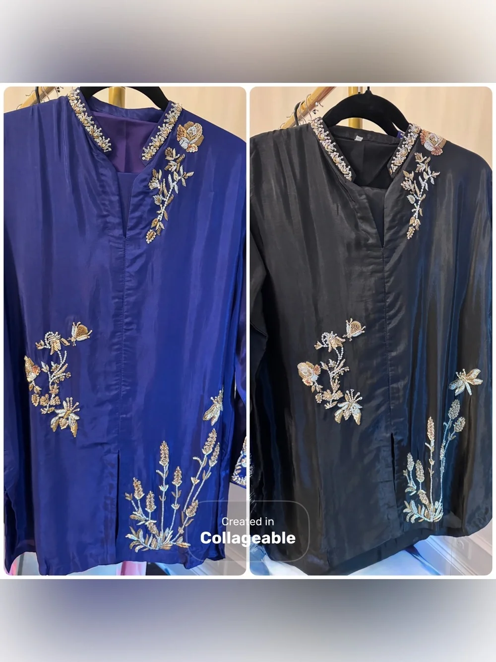 Anonymous | Kurtas | Royal Blue Embroidered Womens Kurta 2 Pc Coord Set ...